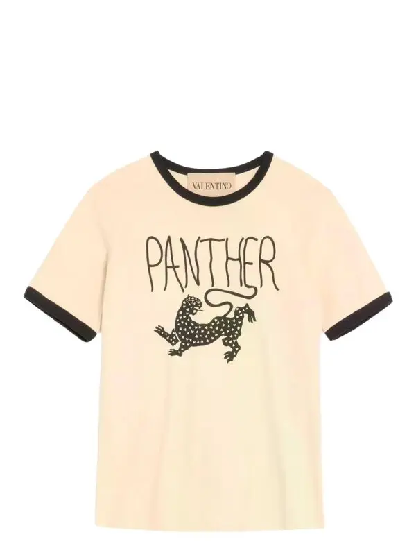 Valentino Garavani Panther-print T-shirt - Neutrals