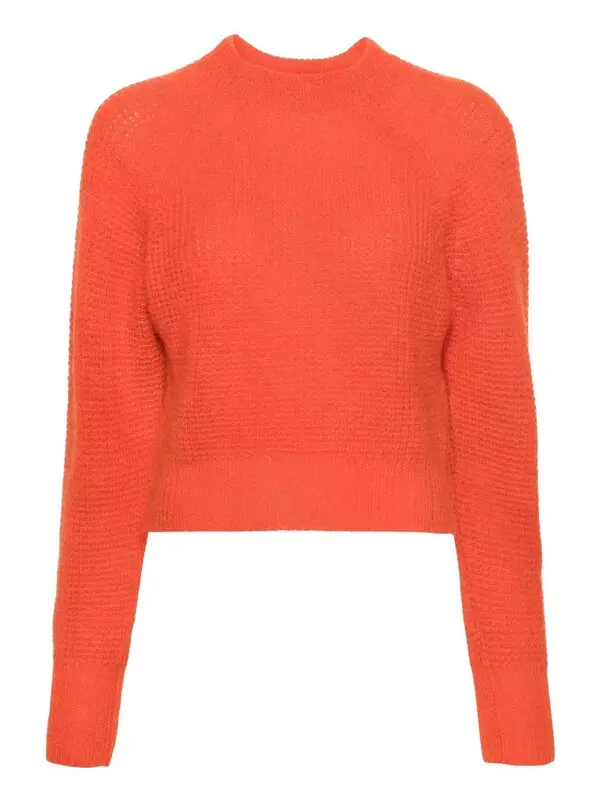 Fabiana Filippi Mock Neck Waffle-knit Jumper - Orange