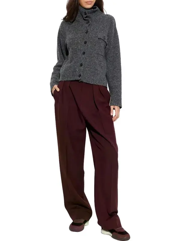 SAMSOE SAMSOE Salois Button-fastening High Neck Cardigan - Grey