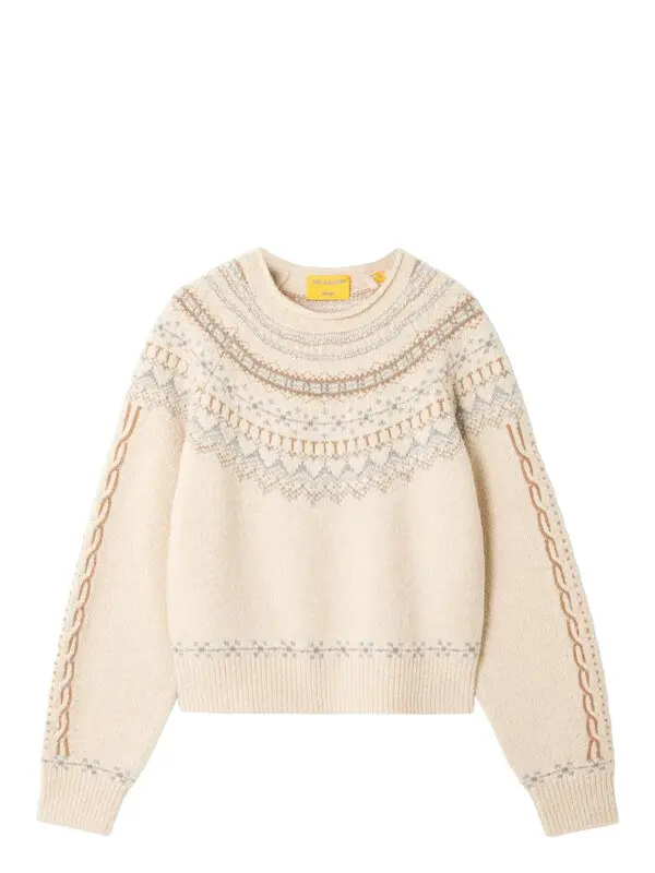 Guest In Residence Cloud Chalet Fair Isle Wool And Cashmere-blend Sweater - Neutrals