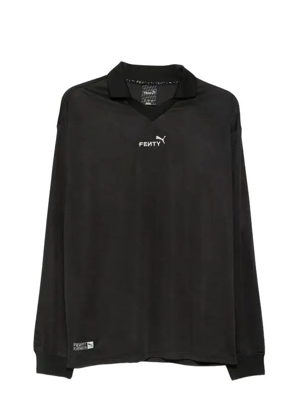 FENTY BEAUTY Long Sleeve Polo Shirt - Black
