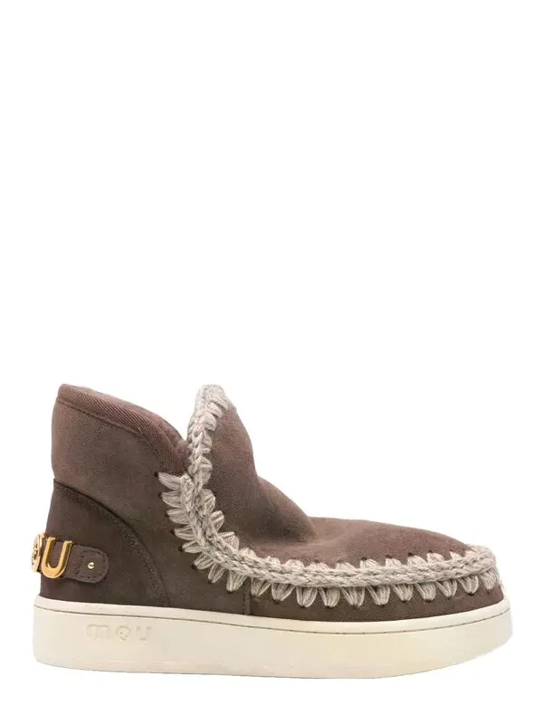 Mou 35mm Sheepskin-lined Ankle Boots - Brown
