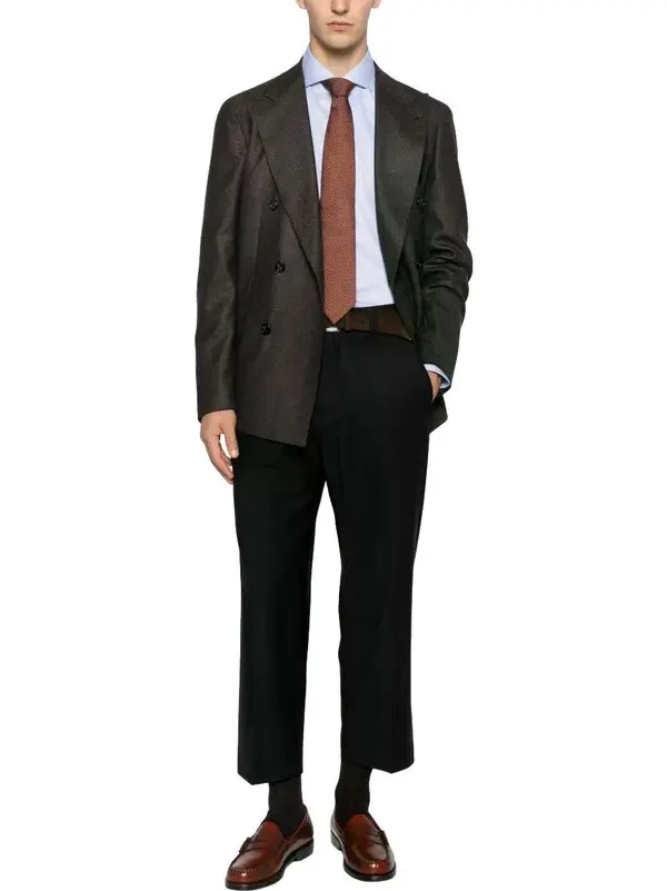 DELL'OGLIO Buttoned Long-sleeve Shirt - Blue