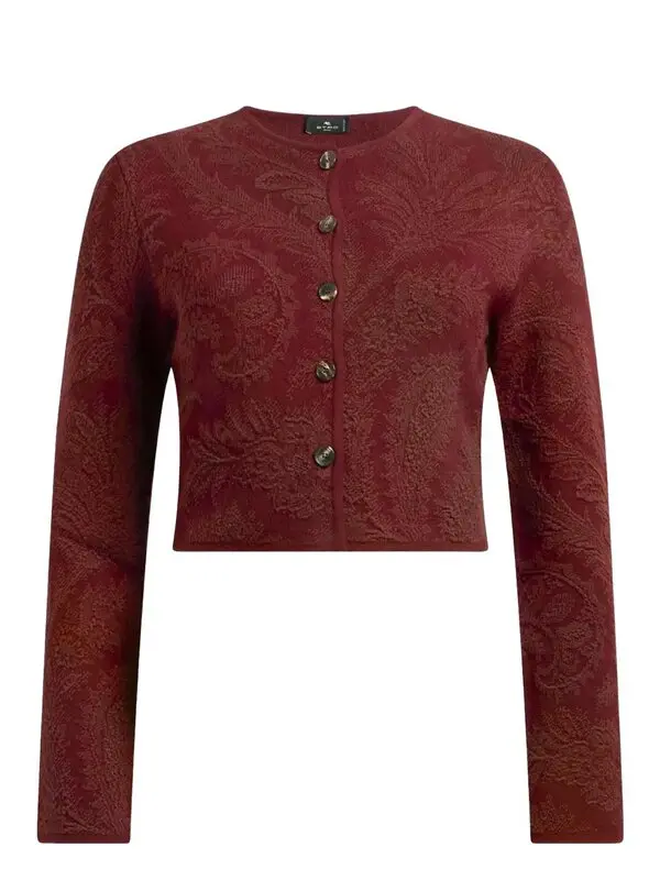 Etro Paisley Jacquard Cardigan - Red