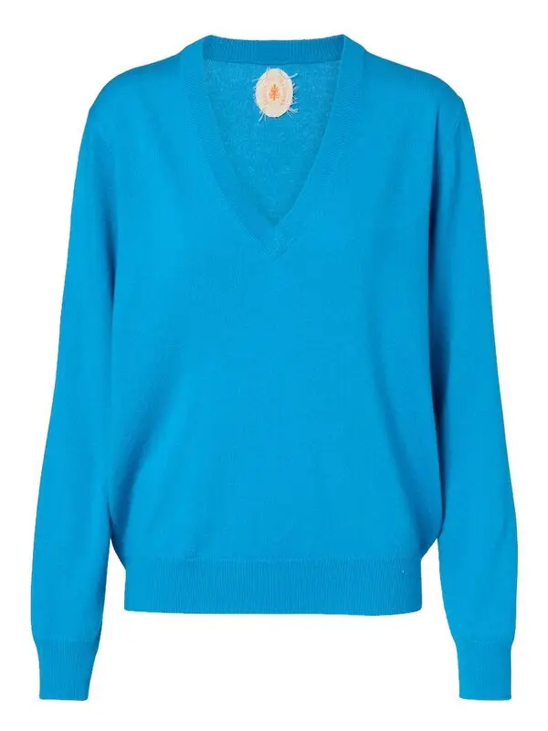 Jardin Des Orangers V-neck Cashmere Sweater - Blue
