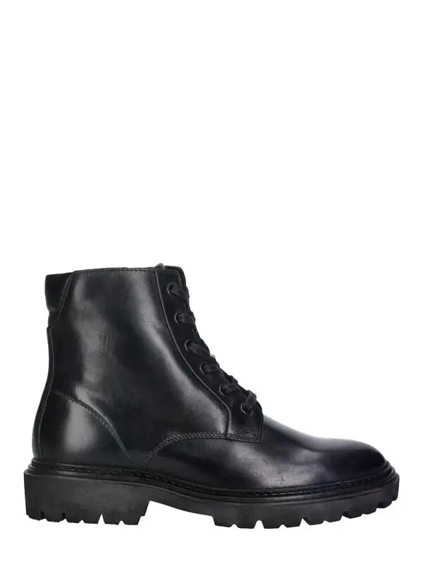 Gant Lace-up Lug Sole Ankle Boots - Black