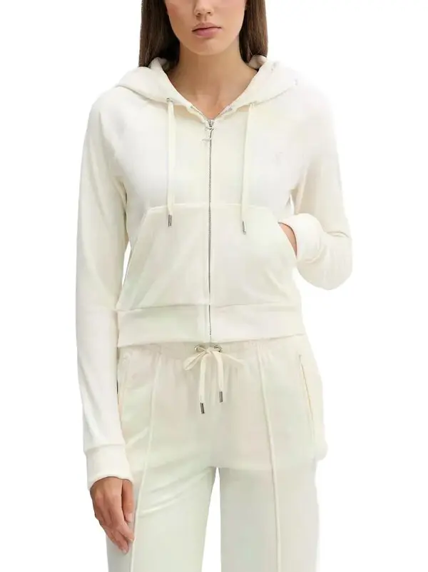 Juicy Couture Embellished Logo Zip-fastening Hoodie - Neutrals
