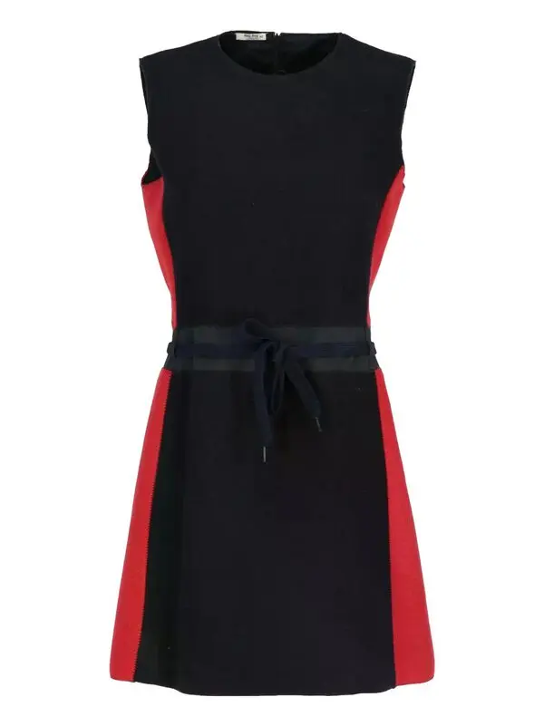 Miu Miu 2000s Tied-waist Dress - Blue