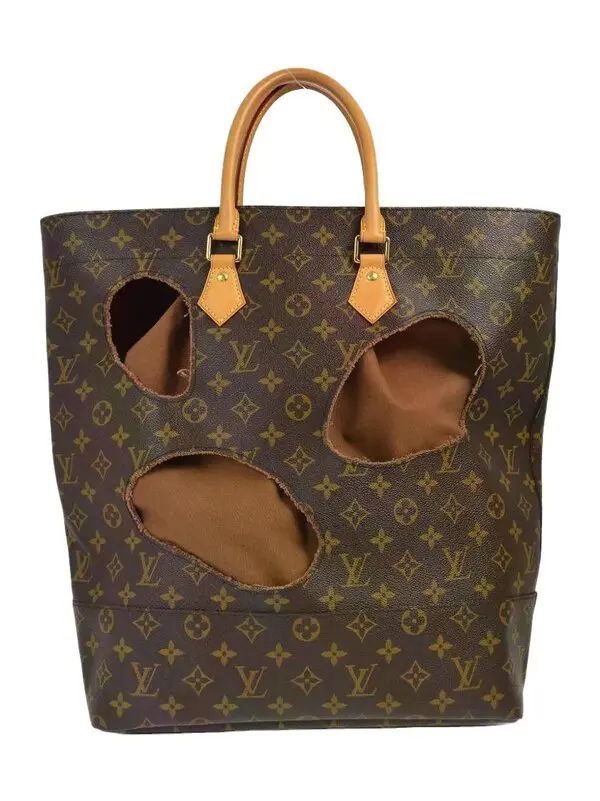 LOUIS VUITTON X Comme Des Garçons Monogram Canvas Tote Bag - Brown
