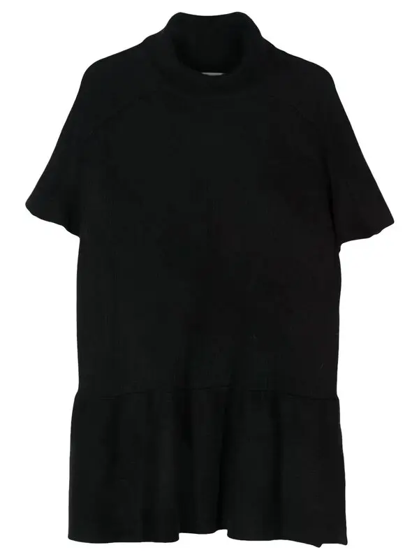 Valentino Garavani Virgin Wool Knitted Dress - Black