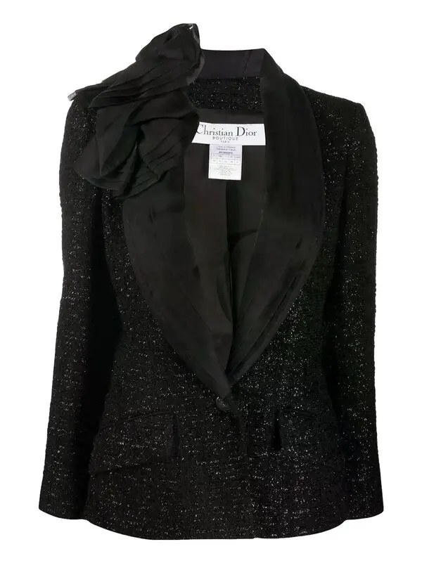 Dior 2000 Bouclé Jacket - Black