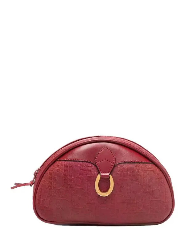 Dior 1980s Trotter Pattern Pouch - Red