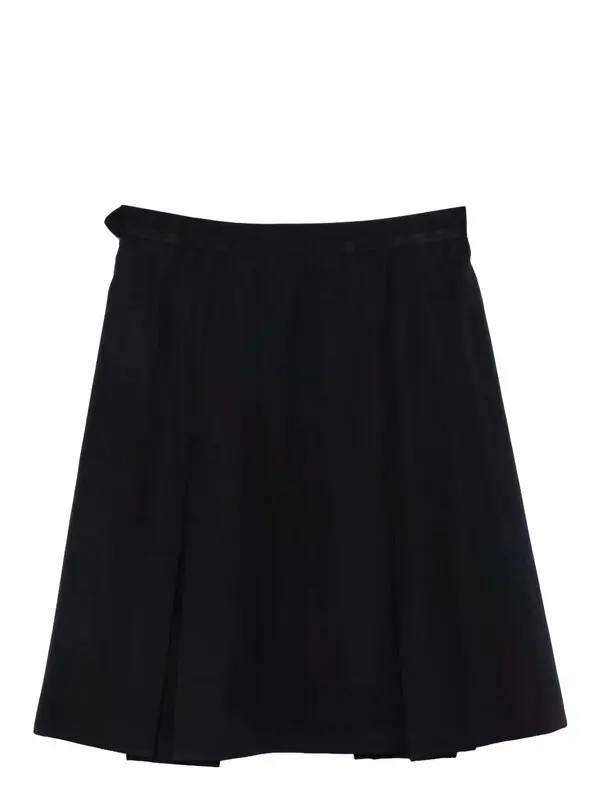 Saint Laurent 1990s Pleat Detail Mini Skirt - Blue
