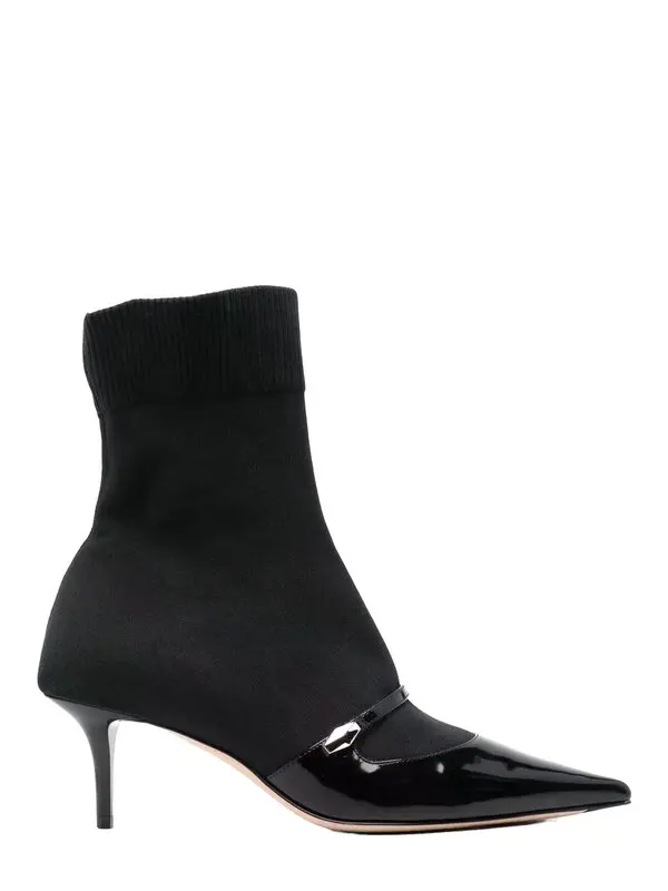 JIMMY CHOO 60mm Carolyn Sock Boots - Black