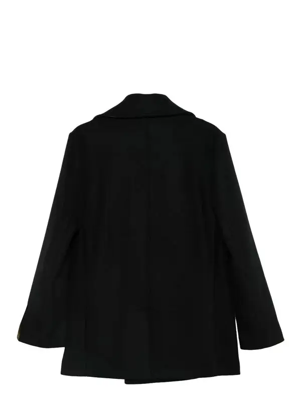 SEALUP Double-breasted Coat - Black