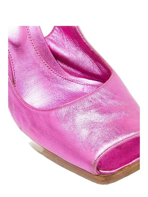 SERGIO ROSSI 100mm Patent-leather Slingback Pumps - Pink