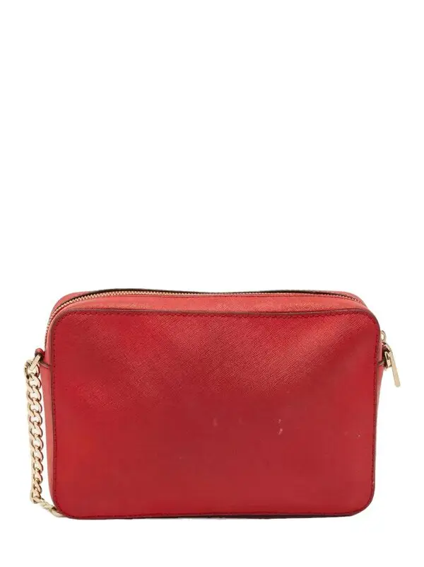 Michael Kors Saffiano Leather Cross Body Bag - Red