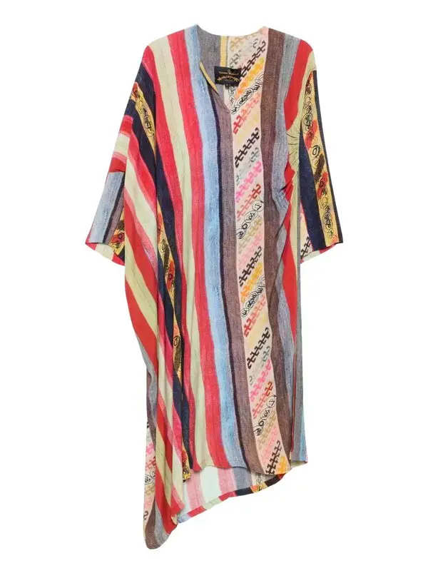 VIVIENNE WESTWOOD Asymmetric Striped Dress - Red