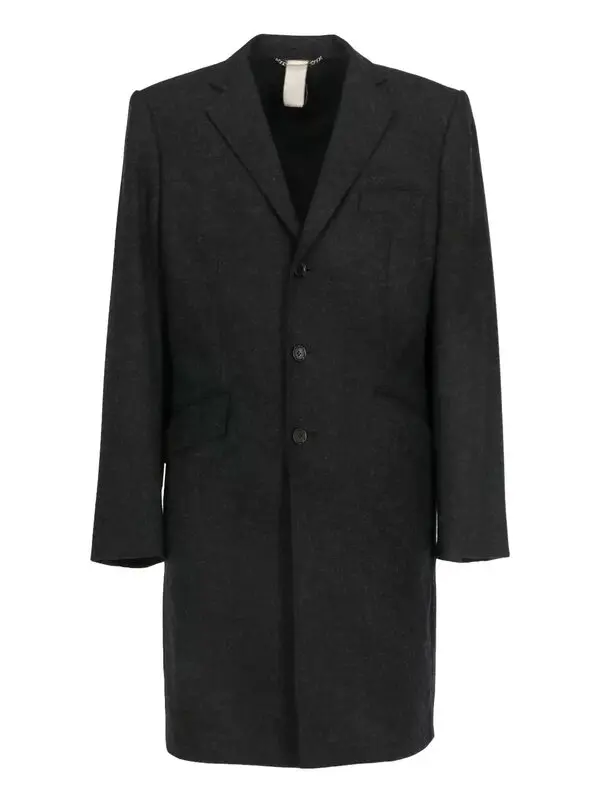 Dolce & Gabbana Single-breasted Wool Blend Coat - Grey