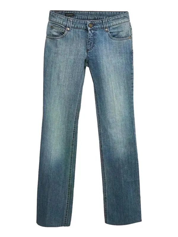 Gucci Circa 2006 Embroidered Jeans - Blue