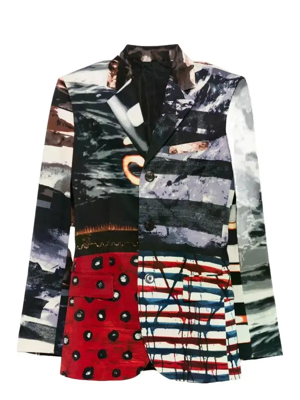 JEAN PAUL GAULTIER 2000s Printed Blazer - Brown