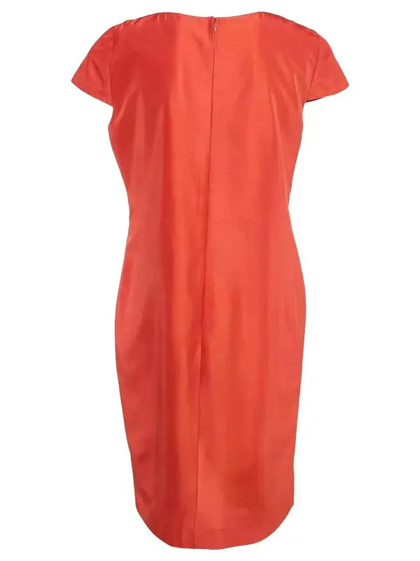 Oscar De La Renta Silk Midi Dress - Red