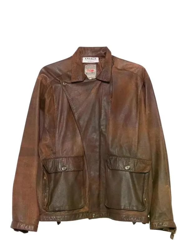 A.N.G.E.L.O. VINTAGE CULT 1990s Leather Jacket - Black