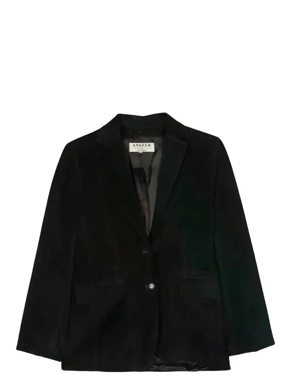 A.N.G.E.L.O. VINTAGE CULT 2000s Suede Single-breasted Blazer - Black