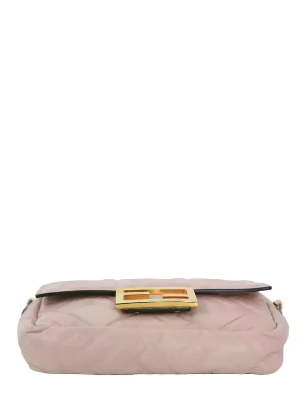 Fendi Ff-debossed Baguette Two-way Bag - Pink