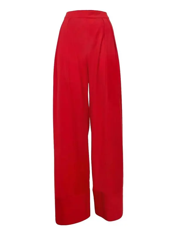 Michael Lo Sordo Cuff-detail Wool Trousers - Red