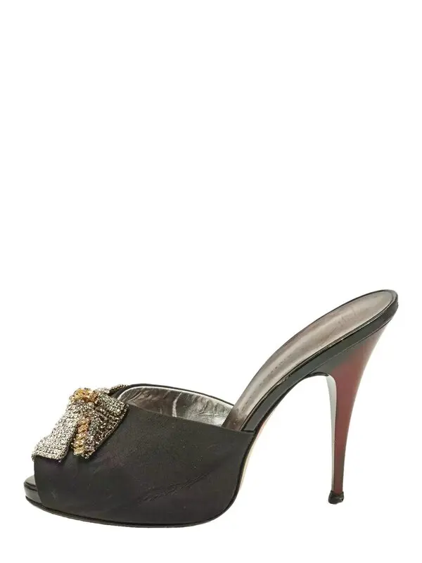 GIUSEPPE ZANOTTI Crystal-embellished Heeled Pumps - Black