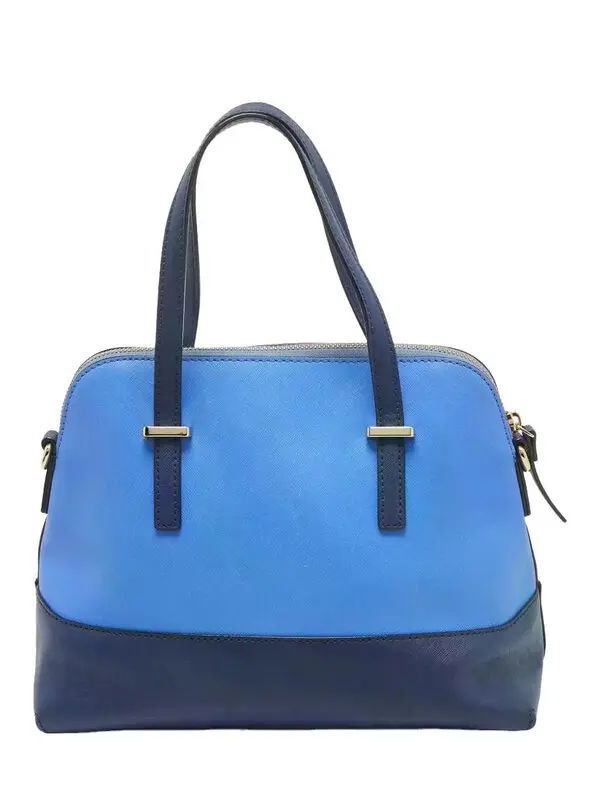 Kate Spade New York Leather Satchel Bag With Gold-tone Hardware - Blue