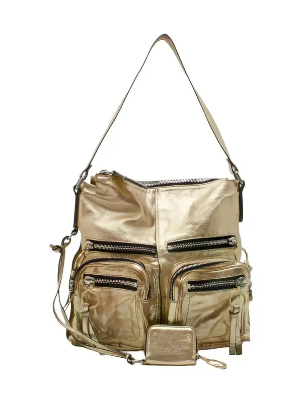 Chloé Metallic-leather Multiple-pocket Shoulder Bag - Gold