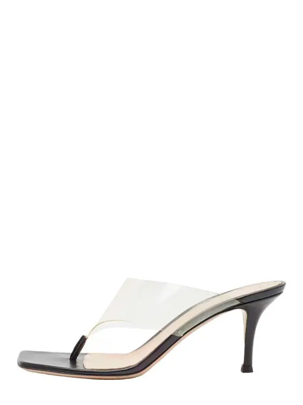GIANVITO ROSSI Pre-owned 75mm Transparent-strap Sandals - White