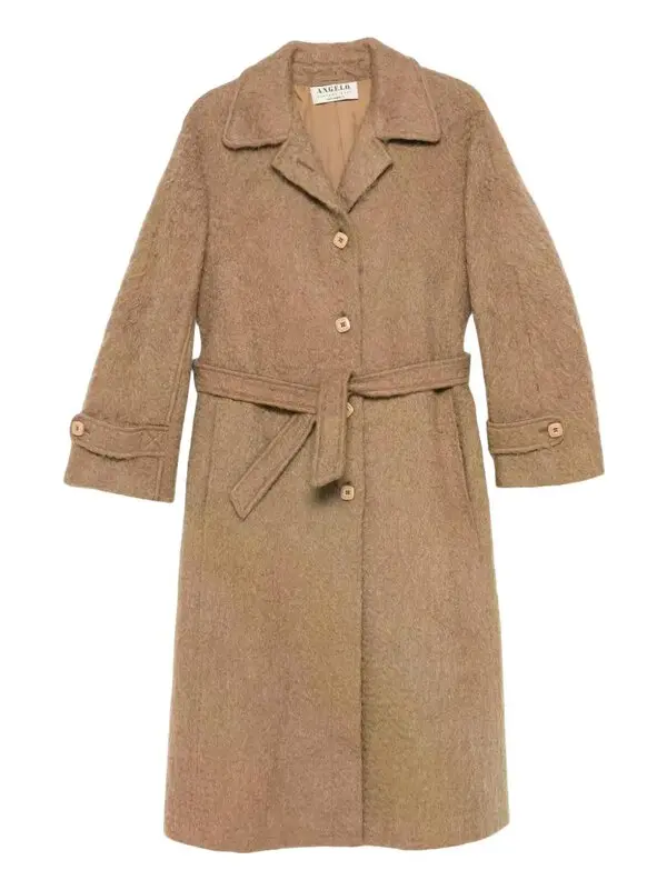 A.N.G.E.L.O. VINTAGE CULT 1970s Wool Single-breasted Belted Coat - Brown