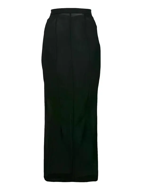 Comme Des Garçons 1992 Sheer Fitted Skirt - Black