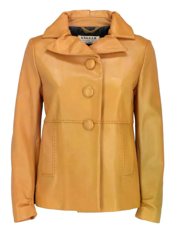 A.N.G.E.L.O. VINTAGE CULT Leather Jacket - Neutrals