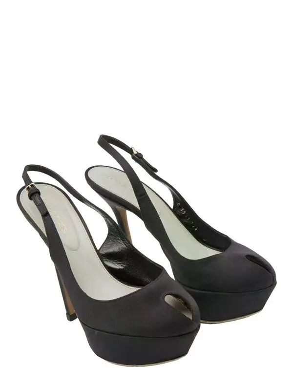 SERGIO ROSSI 120mm Satin Platform Pumps - Black