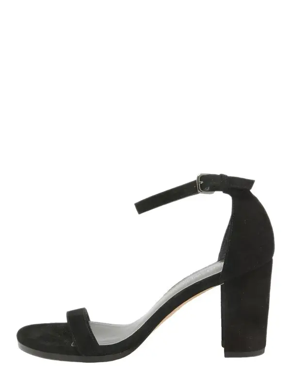 STUART WEITZMAN Pre-owned 80mm Nearlynude Block-heel Ankle-strap Sandals - Black