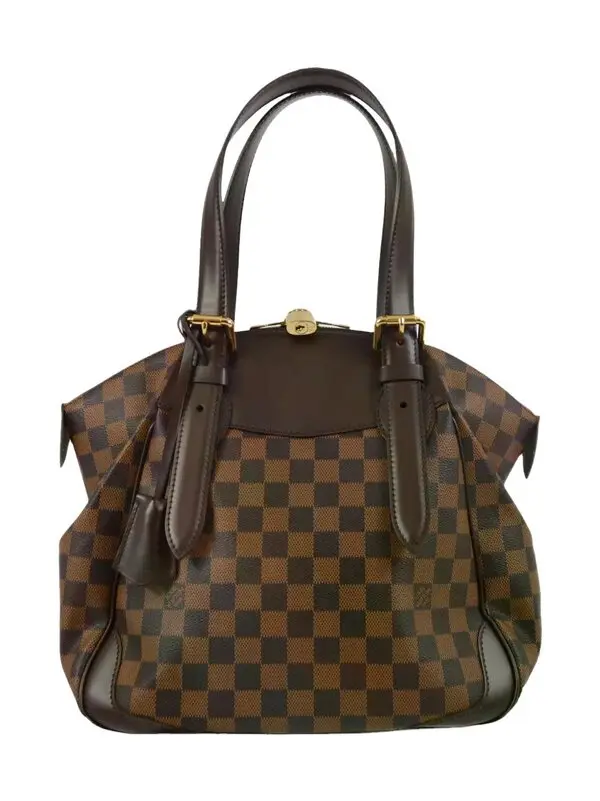 LOUIS VUITTON Damier Ebène Verona Mm Handbag - Brown