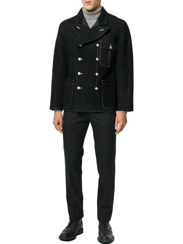 JEAN PAUL GAULTIER Pointed Lapels Double-breasted Jacket - Black