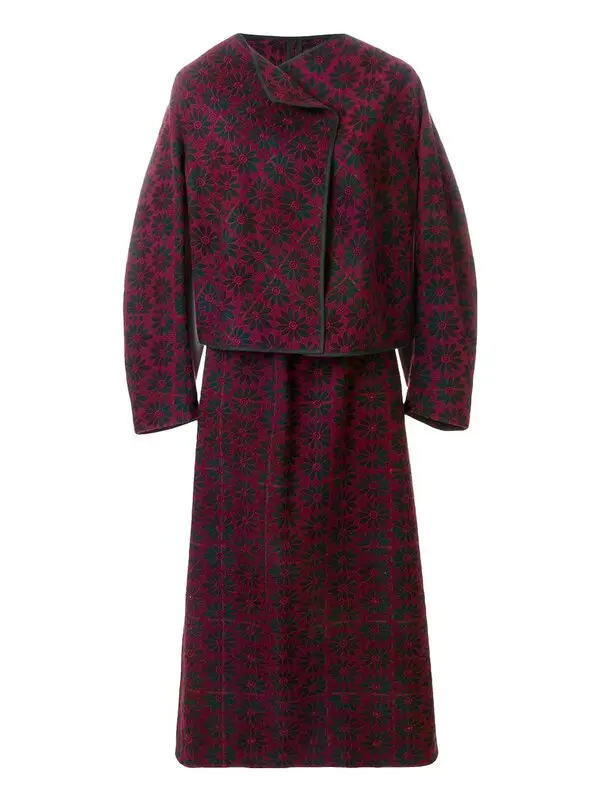 Comme Des Garçons 1999 Brocade Skirt Suit - Black