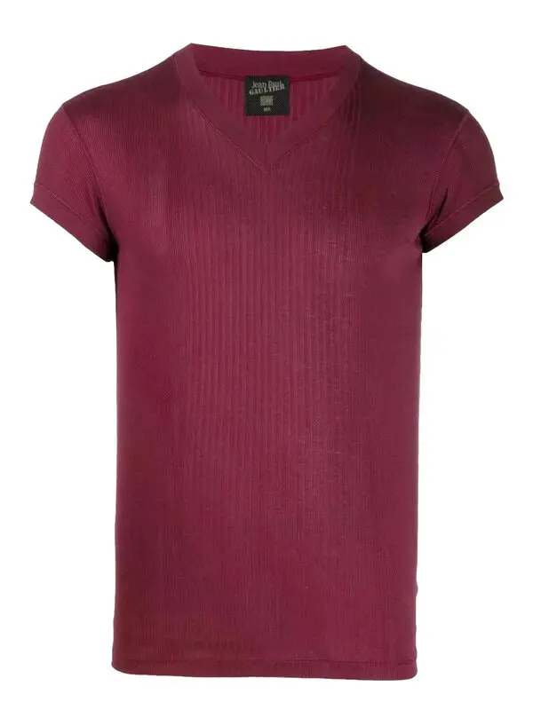 JEAN PAUL GAULTIER 2000s V-neck T-shirt - Red