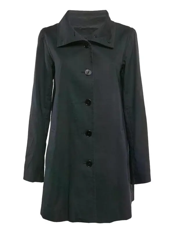 Ralph Lauren Button Cotton Coat - Black