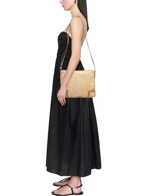 Fendi Zucchino Canvas Crossbody Bag - Brown