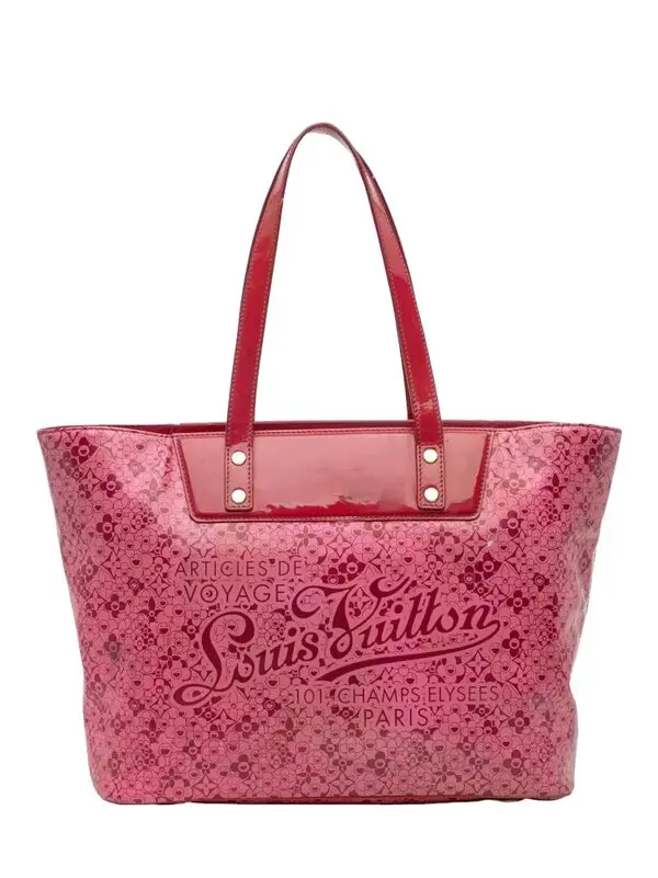 LOUIS VUITTON 2010 Takashi Murakami Coated Canvas Cosmic Blossom Pm Tote Bag - Pink