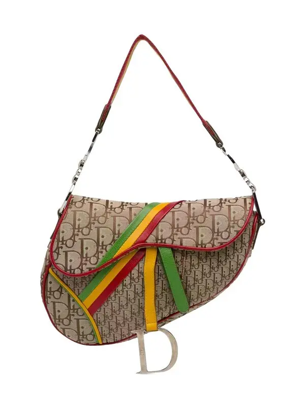 Dior 2004 Issimo Rasta Saddle Shoulder Bag - Brown