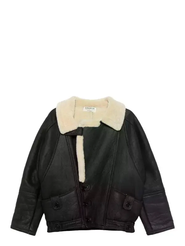 A.N.G.E.L.O. VINTAGE CULT 1980s Sheepskin Shearling Leather Coat - Black