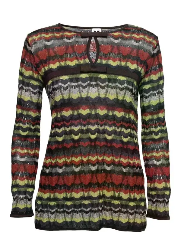 Missoni Long Sleeve Chevron Top - Multicolour