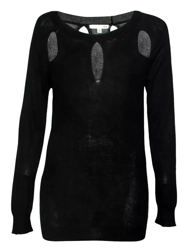 Christian Lacroix Silk-cashmere Cut-out Sweater - Black
